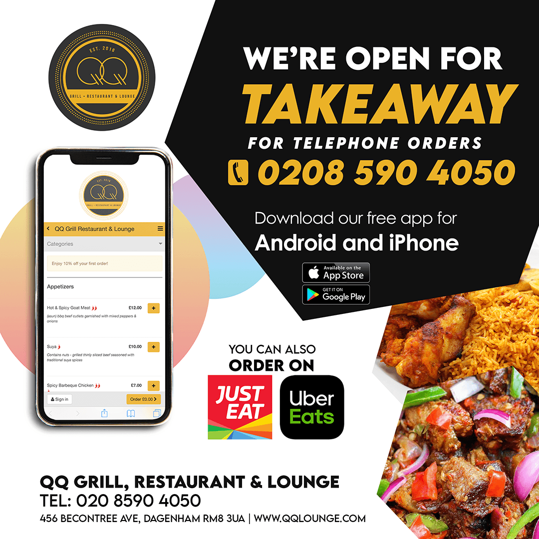 QQ Lounge | Home of the Finest African Food and Grill in London ...